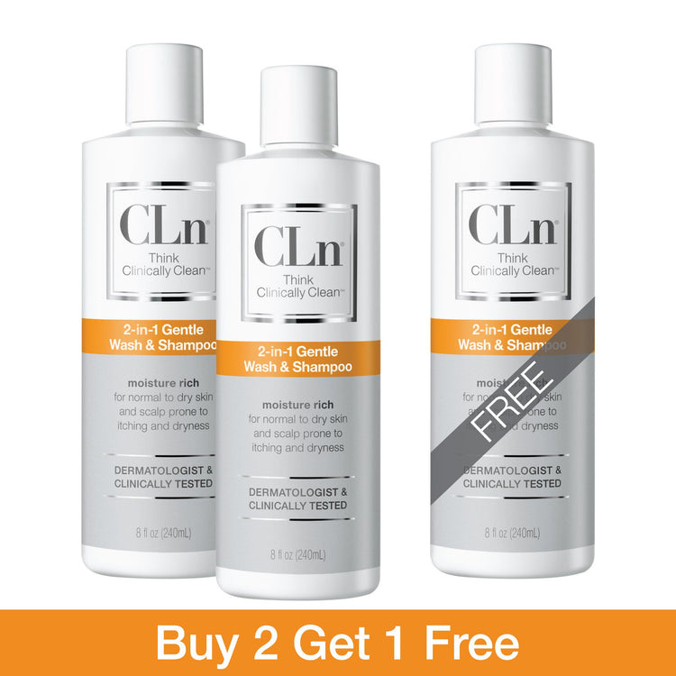 CLn® 2-in-1 Gentle Wash and Shampoo - Eczema-Prone & Dry, Itchy Scalps ...