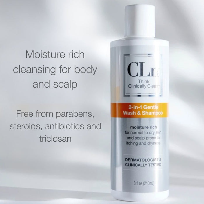 CLn® 2-in-1 Gentle Wash and Shampoo - Eczema-Prone & Dry, Itchy Scalps ...