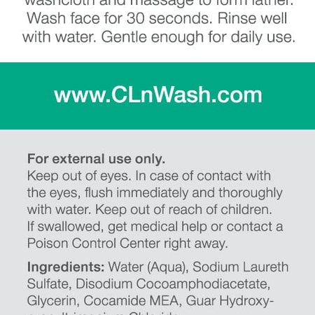CLn® Facial Cleanser for Delicate Skin - With Glycerin & Skin ...