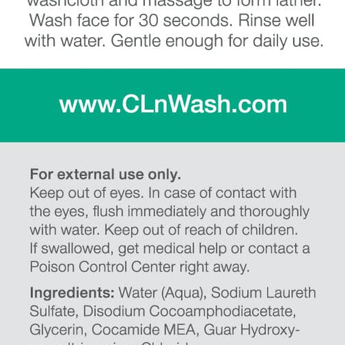 CLn® Facial Cleanser for Delicate Skin - With Glycerin & Skin ...