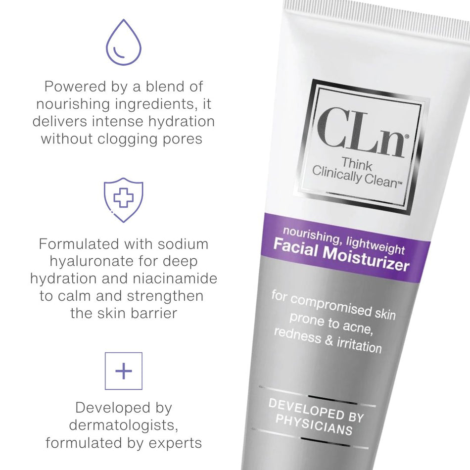 CLn® Facial Moisturizer for Eczema, Acne, and Redness – CLn Skin Care